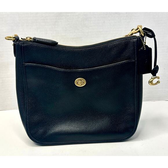Coach | Bags | Coach Pebble Leather Chaise Crossbody Purse Black New ...